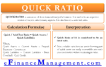 Quick Ratio | Meaning, Formula, Calculation and Example | eFM