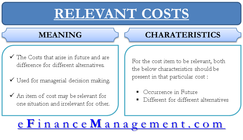 Relevant Costs Relevant Costs