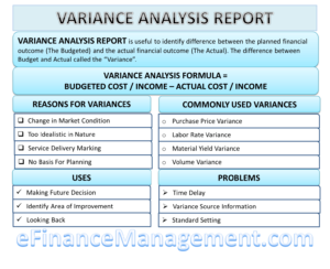 Variance Analysis Report | Formula, Sample Report, Reasons & Uses