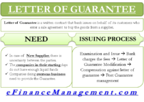 Letter of Guarantee - process of issue - eFinanceManagement