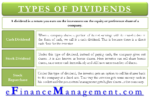 Types of Dividend - eFinanceManagement