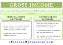 Gross Income - Concept With Examples - eFinanceManagement