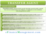 Transfer Agent – Meaning, Functions And Importance