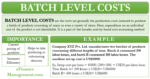 Batch level costs: Meaning, Importance, Calculation