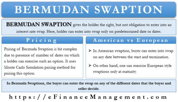 Bermudan Swaption | Meaning, Pricing, and More | eFinanceManagement