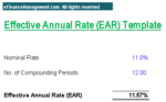 Effective Annual Rate (EAR) - Formula, Calculation, Excel, Example | eFM