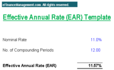 Effective Annual Rate (EAR) - Formula, Calculation, Excel, Example | eFM