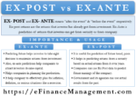 Ex- Post and Ex- Ante: Meaning, Usage, Importance