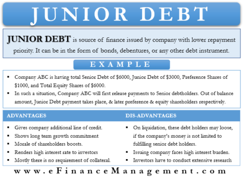 Junior Debt |Meaning, Advantages, Disadvantages and More| eFM