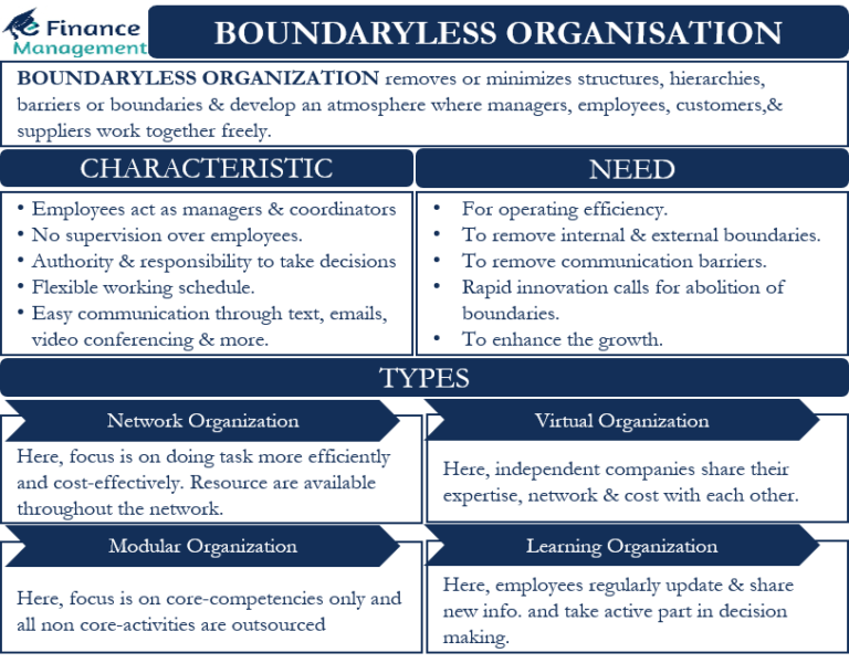 Boundaryless Organization – Meaning, Types and Characteristics